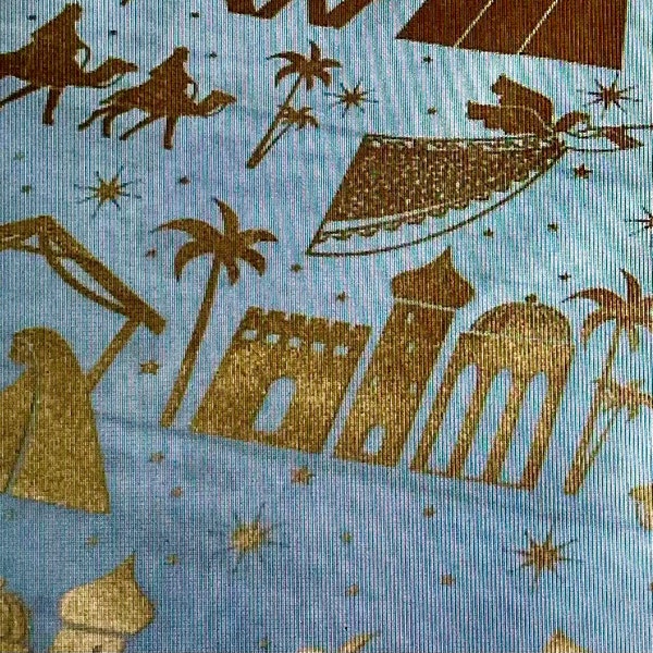 Gold Nativity Scene Table Runner: Shimmery Christmas Decor - Etsy