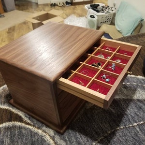 Handcrafted Cherry Jewelry Box 3 Drawers | Etsy