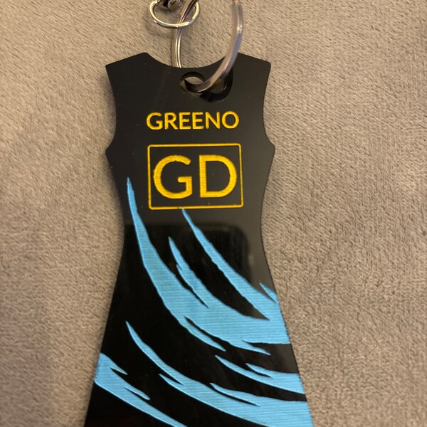 Personalised Netball Dress Keyring - Etsy