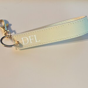 PERSONALISED KEYRING, Monogrammed Key Ring, Initials, Personalised Gift, Car Keychain, Faux ...