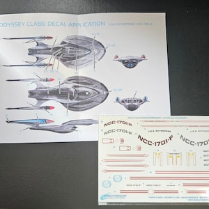 Waterslide Decals for 1:1400 Scale SAGAN CLASS U.S.S. STARGAZER Custom ...