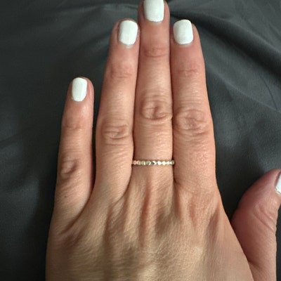 Rustic Heart Ring Hammered Band Set of Three Sterling Silver Hand Cut ...