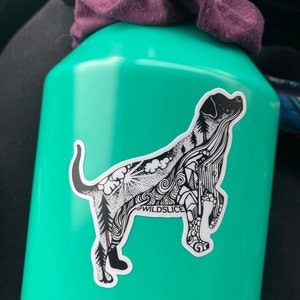 Hiking Dog Sticker 3 Size Weatherproof and Durable, Outdoor Sticker ...