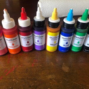 Chefmaster Candy Coloring Set 8 Colors | Etsy
