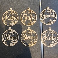 CHRISTMAS Wood Decor Christmas Baubles Personalized Christmas Ornament ...