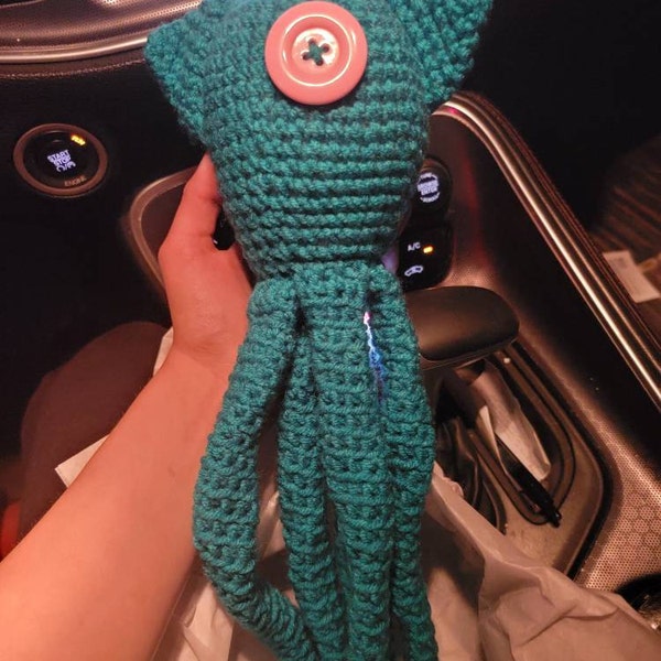 Crocheted One Eyed Octopus Bright Turquoise - Etsy