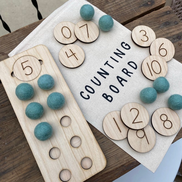 SVG Counting Boards 1-10 File for Laser Cutting • Counting Ten Frames ...