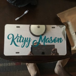 Personalized Mirror License Plate With Name or Word Chrome - Etsy