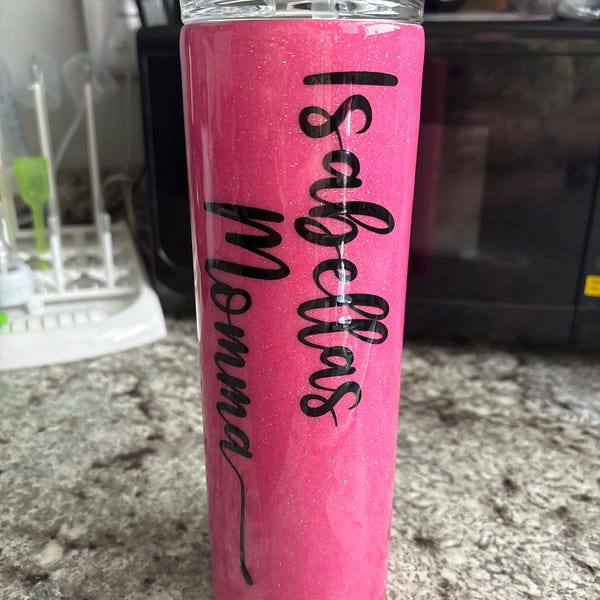 Personalized 30 Oz Skinny Glitter Tumbler / Custom - Etsy