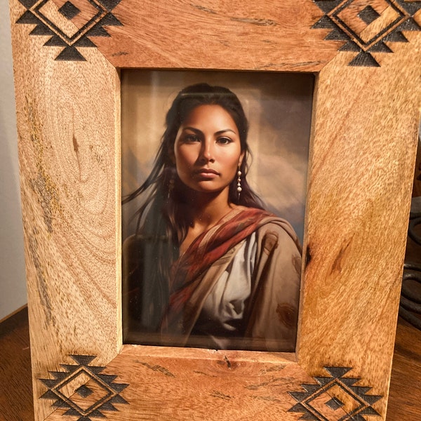 Sacagawea Portrait | Native American Art | Portrait Feminist Native ...