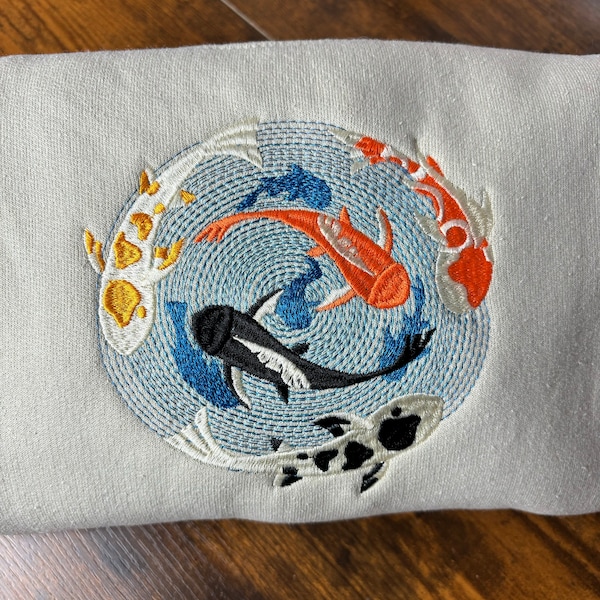 Koi Fish Machine Embroidery Designs, Japanese Art, Embroidery Pattern ...
