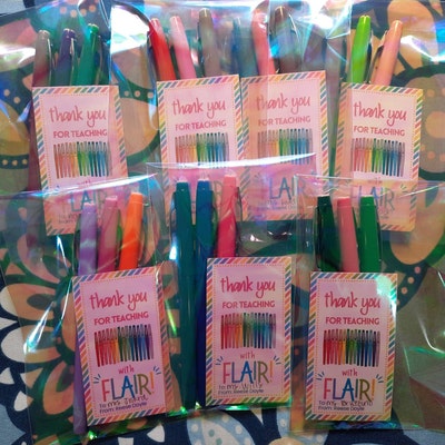 Thank You for Teaching With Flair Gift Tag Teacher Appreciation Gift ...