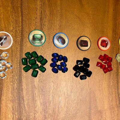 Upgrade Gem Set for Splendor Board Game Glass Jewels and Metal Coins - Etsy