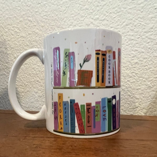 Colorful Book Shelf 11-ounce Ceramic Mug for Book Lover Gifts- Gifts ...