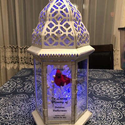 Cardinal Memorial Lantern, Personalized Sympathy Gift, Funeral Lantern ...