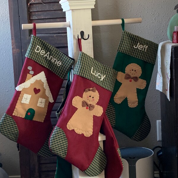Gingerbread Man Stocking, Gingerbread Stocking, Stocking With ...
