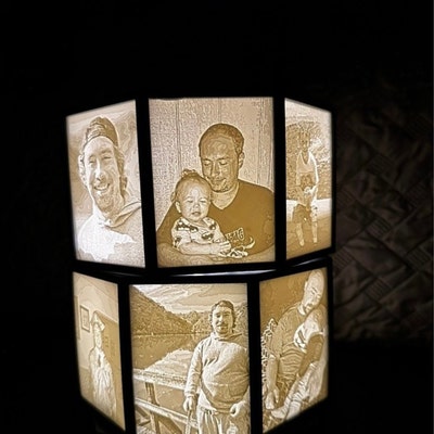 3D Printed Customizable Lithophane Light Picture Box Gift Great for ...