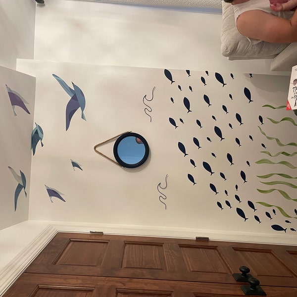 Fish Wall Decals by Wallency - School of Fish Vinyl Wall Stickers ...