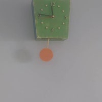 Gray Desk Clock, Grey Table Clock Vintage 70s Style ,handmade Unique ...