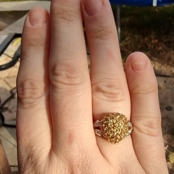 Vintage Franklin Mint 14k Gold July Birthstone Ruby Sapphire Cluster ...