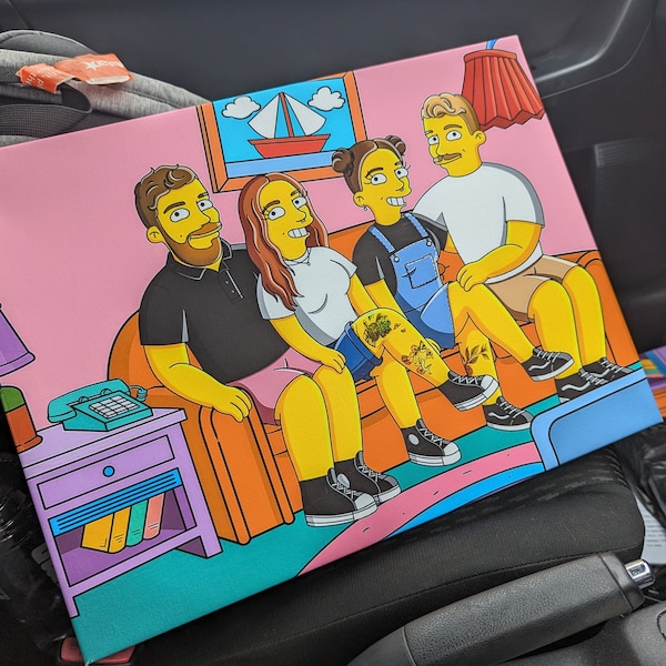 Custom Simpsons Portrait From Your Photo Personalized Family Digital ...