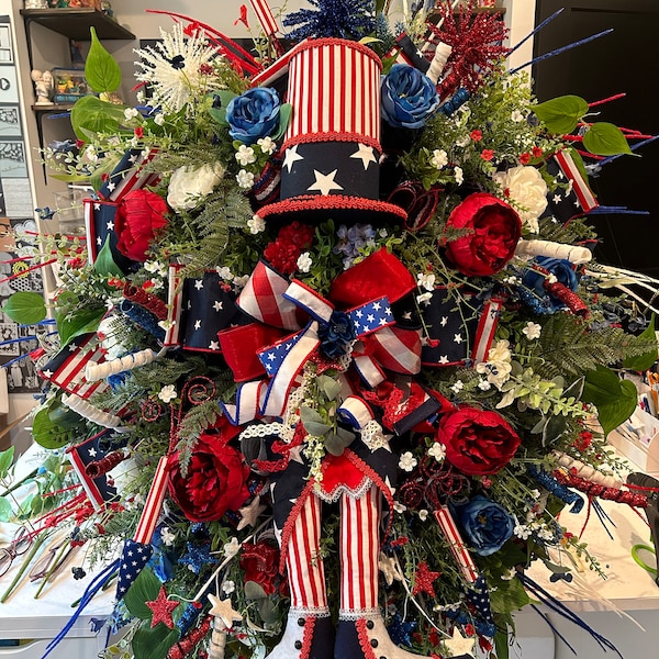 Birthday Cake Wreath Attachment, 4th of July Wreath Attachment, America ...