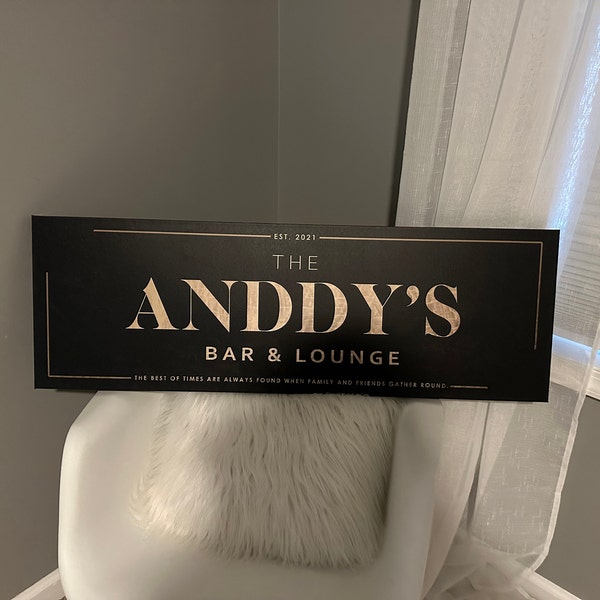 Custom Bar & Lounge Sign, Customized Bar Sign, Home Bar Sign, Large ...