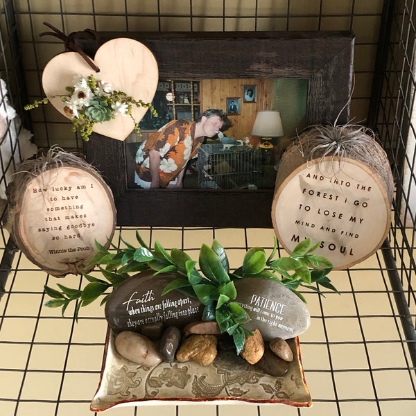 Inspirational Rock, Engraved Word Rocks, Patience Everything Will Come ...