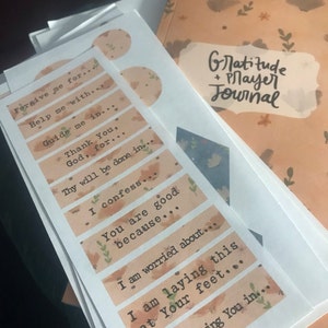 Prayer & Gratitude Journal PINK AND GRAY Bible Journaling - Etsy