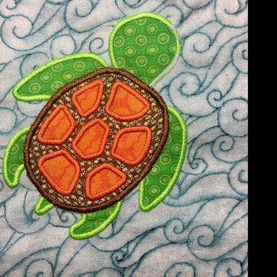 Sea Turtle Applique Machine Embroidery Design NO:0032 - Etsy