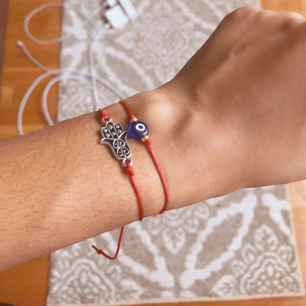 Evil Eye Protection Bracelet, Blue Eye Red String Protection Bracelet ...