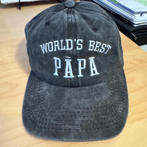 Worlds Best Papa Embroidered Baseball Unisex Cap Low Profile Dad Hat - Etsy
