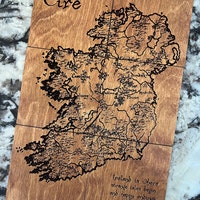Irish Vintage Map Wooden Coasters Northern Ireland Wood - Etsy UK