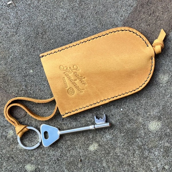 Leather Key Holder Key Case Leather Keychain Key Holder Leather Key ...