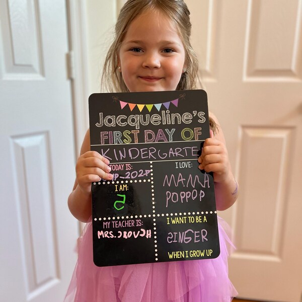 First and Last Day of School Sign, Liquid Chalk Dry Erase School Board ...