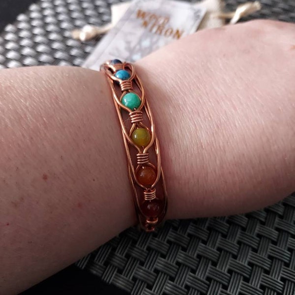 Copper Chakra Bracelet - Etsy