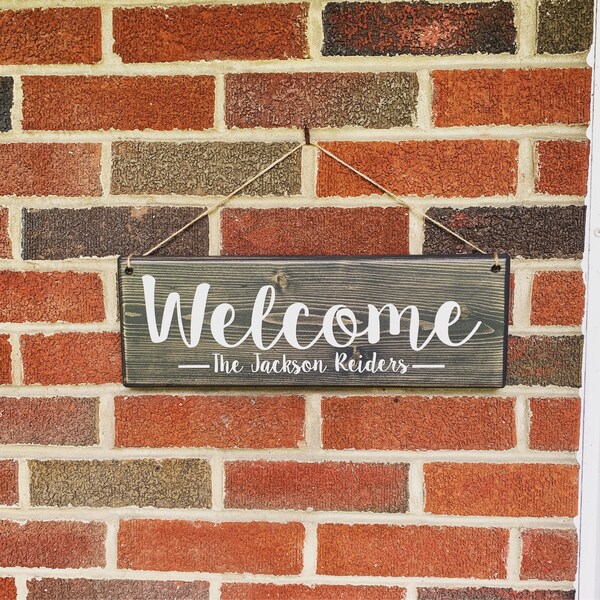 Welcome Sign | Welcome Door Sign | Personalized Sign | Family Name Sign ...