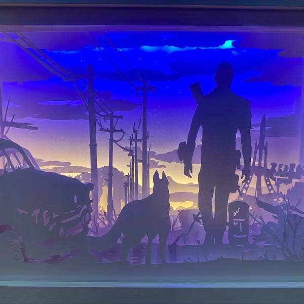 Fallout Light Box | Gaming Room Decor | Gaming Night Light - Etsy