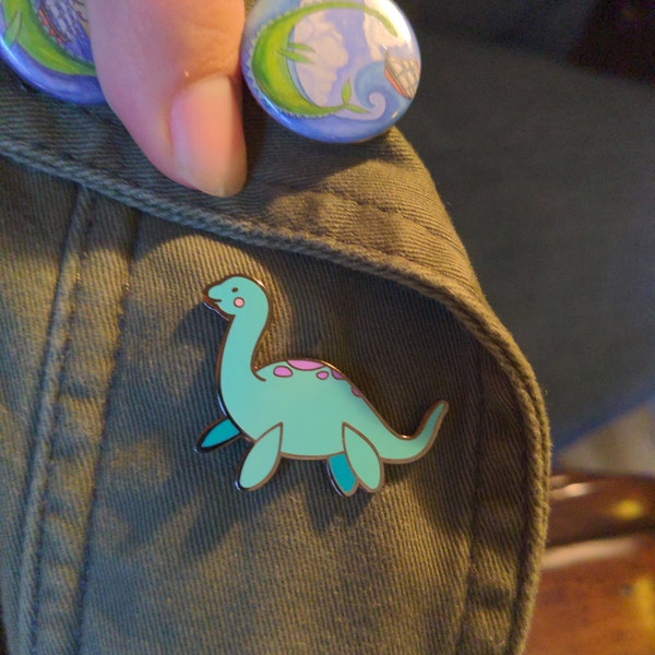 Loch Ness Enamel Pin - Hard Enamel Pin Cloisonné Nessie Lapel Pin Loch ...