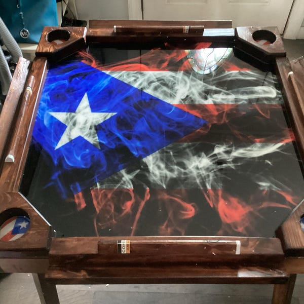 PRE ORDER!! Made in U.S.A Cuban Handmade BIG Domino Table. All Wood ...