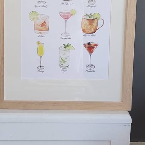Gin Fizz Sticker, Gin Cocktail Sticker, Signature Drink Sticker, DIY ...