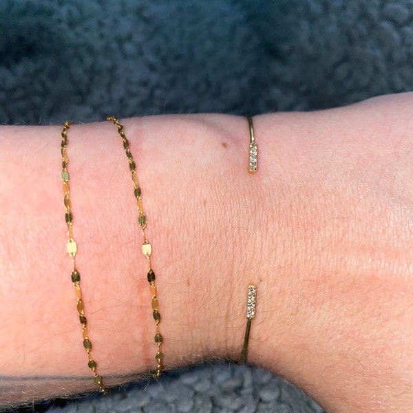 14K 18K Solid Gold '66 Devil' Bracelet/big Chain Bracelet/solid Gold Chain Bracelet - Etsy