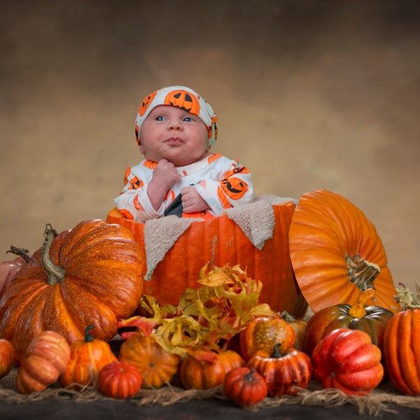 Digital Background Backdrop Newborn Baby Sitter Toddler Pumpkin Fall ...