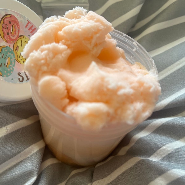 Peach Cream Cloud Slime Fluffy Drizzly Slime Sweet Peach Scented Slime ...