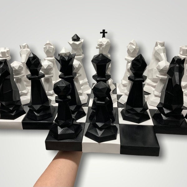 Papercraft PDF and SVG Template for Chess Figure Set + Base (pawn ...