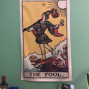 The Fool Tarot Card Tapestry Full Card Tapestry Rider Waite Deck ...