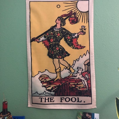 The Fool Tarot Card Tapestry Full Card Tapestry Rider Waite Deck ...
