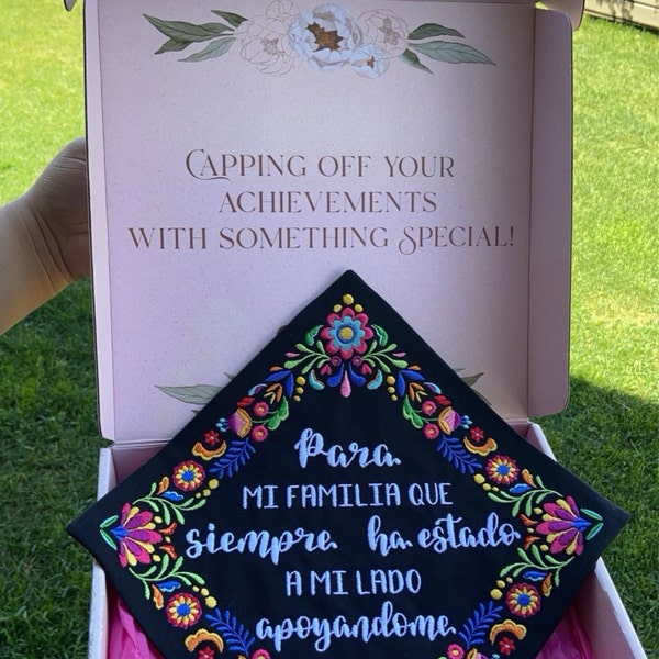 Embroidered Cowgirl Grad Cap Topper Graduation Cap Topper Grad Gift ...
