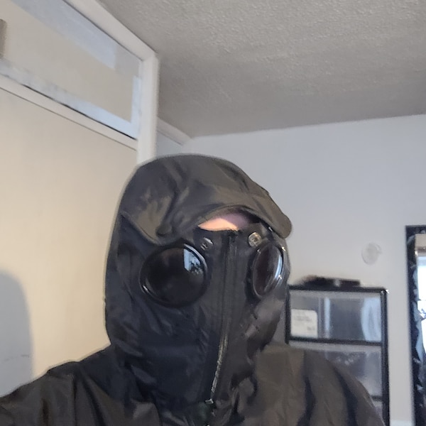 Mens Quilted Jacket Transform /hooded Warm Winter Removeable Goggle ...