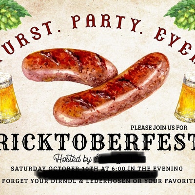 Oktoberfest Invitation wurst Party Ever Oktoberfest Invitation Editable ...